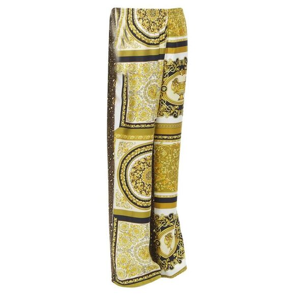 Versace | Pants | Versace Baroque Print Silk Pants Men Metallic Gold ...